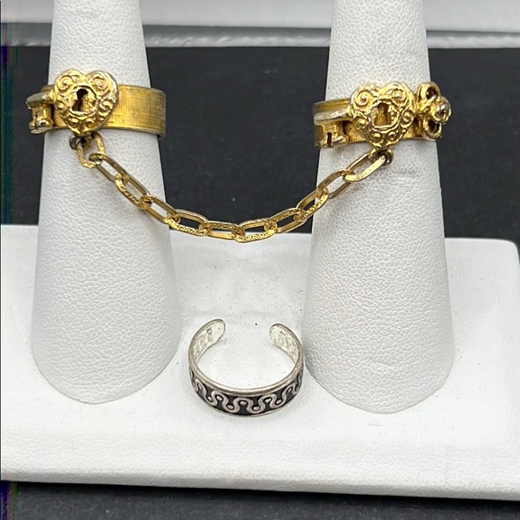 Jewelry | Adjustable Double Chained Rings And Toe Ring | Poshmark